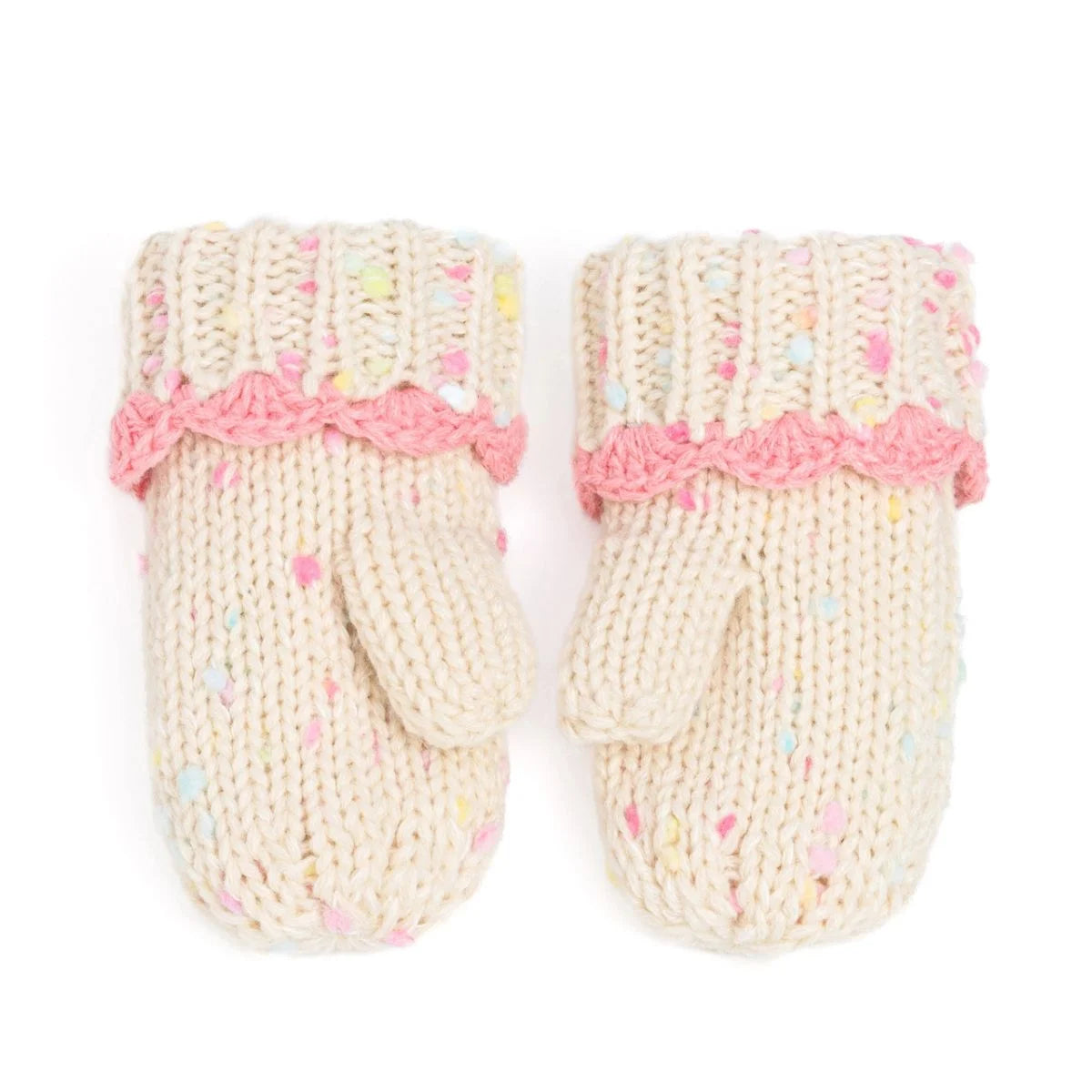 Little Girls Knit Mittens with Lace – Olive Sprout Kids